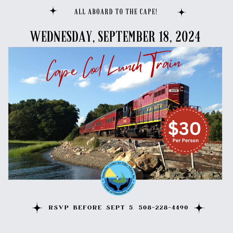 All aboard on the Cape Cod Lunch Train – Friends of Nantucket Seniors